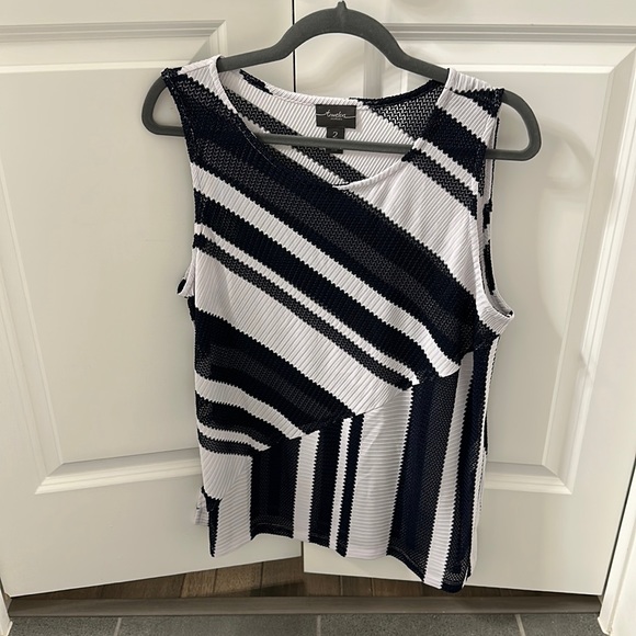 Chico's | Tops | Travelers Navy And White Tank By Chicos Size 2 Euc ...